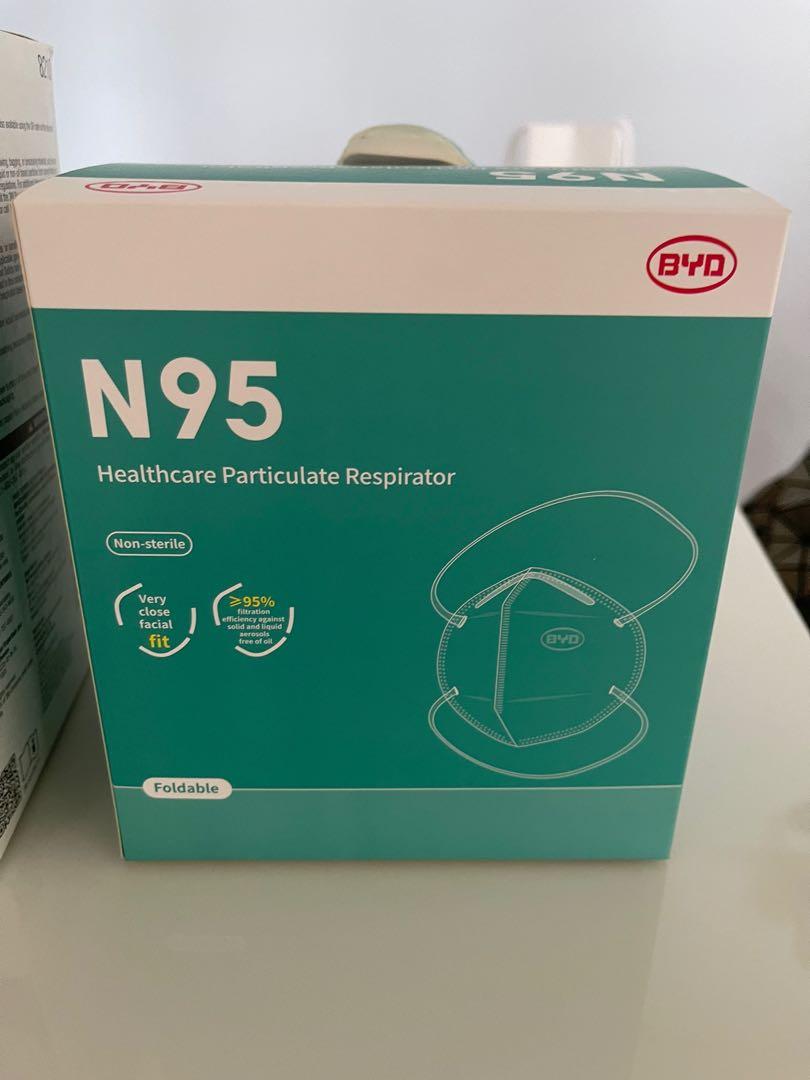 BYD N95 mask, Health & Nutrition, Face Masks & Face Shields on Carousell