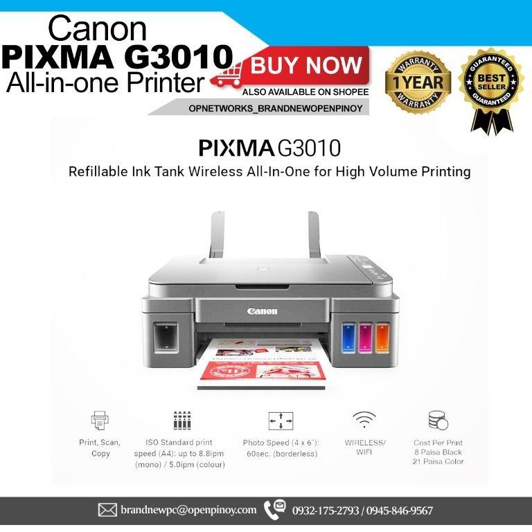 CANON PIXMA G3010 ALL IN ONE PRINTER, Computers & Tech, Printers ...