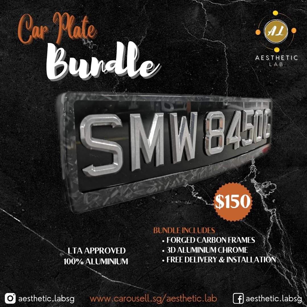 Car Plate Bundle (inclusive of Frames) - LTA Approved, Car Accessories ...