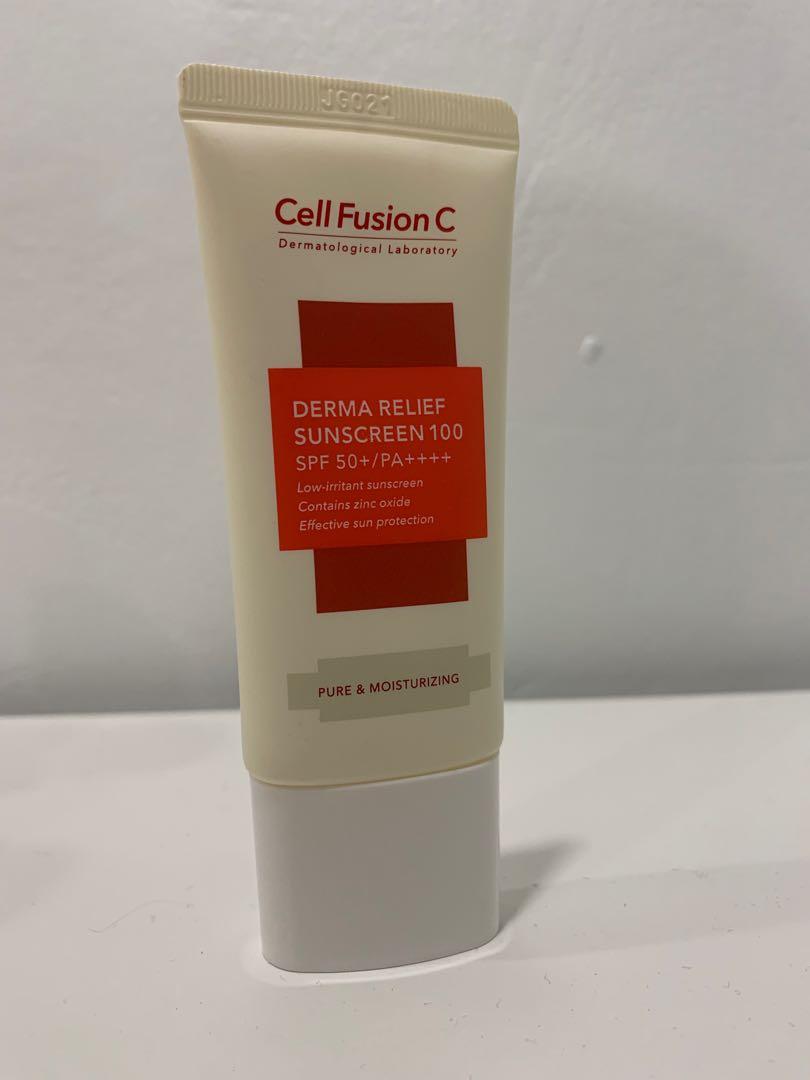 Cell fusion c derma relief sunscreen 100, Beauty & Personal Care, Face ...