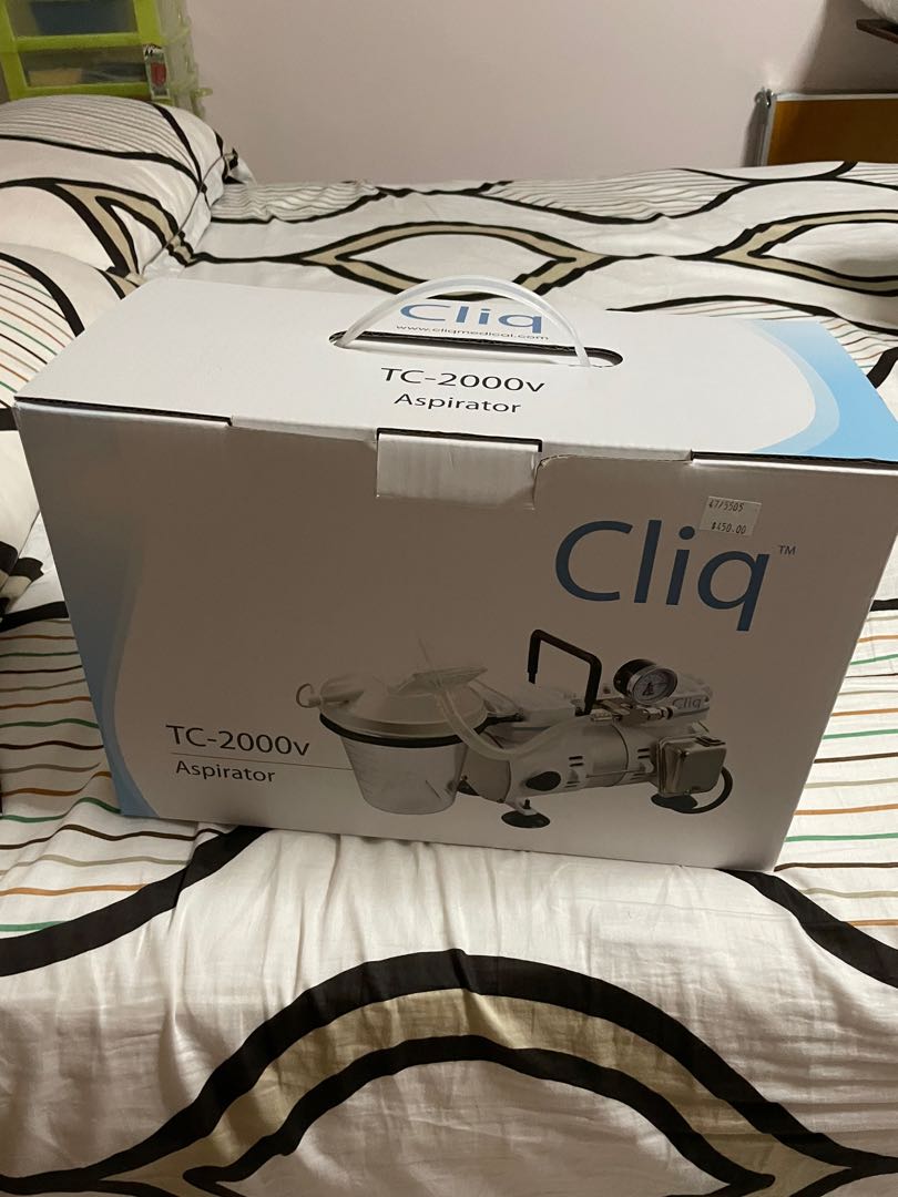 Cliq TC-2000v Aspirator Suction Machine, Health & Nutrition, Medical ...