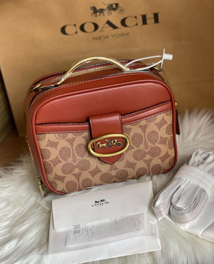Coach Riley Lunchbox bag in Signature Canvas, Luxury, Bags & Wallets on ...