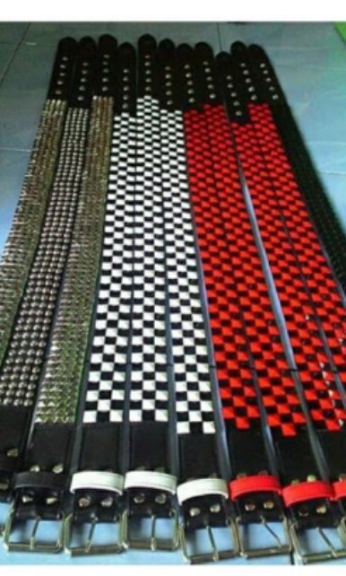 Custom belt stud punk - sabuk Kustom - sabuk stud, Fesyen Pria ...