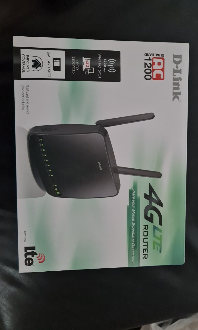 Dlink 4g sim card router, Computers & Tech, Parts & Accessories ...