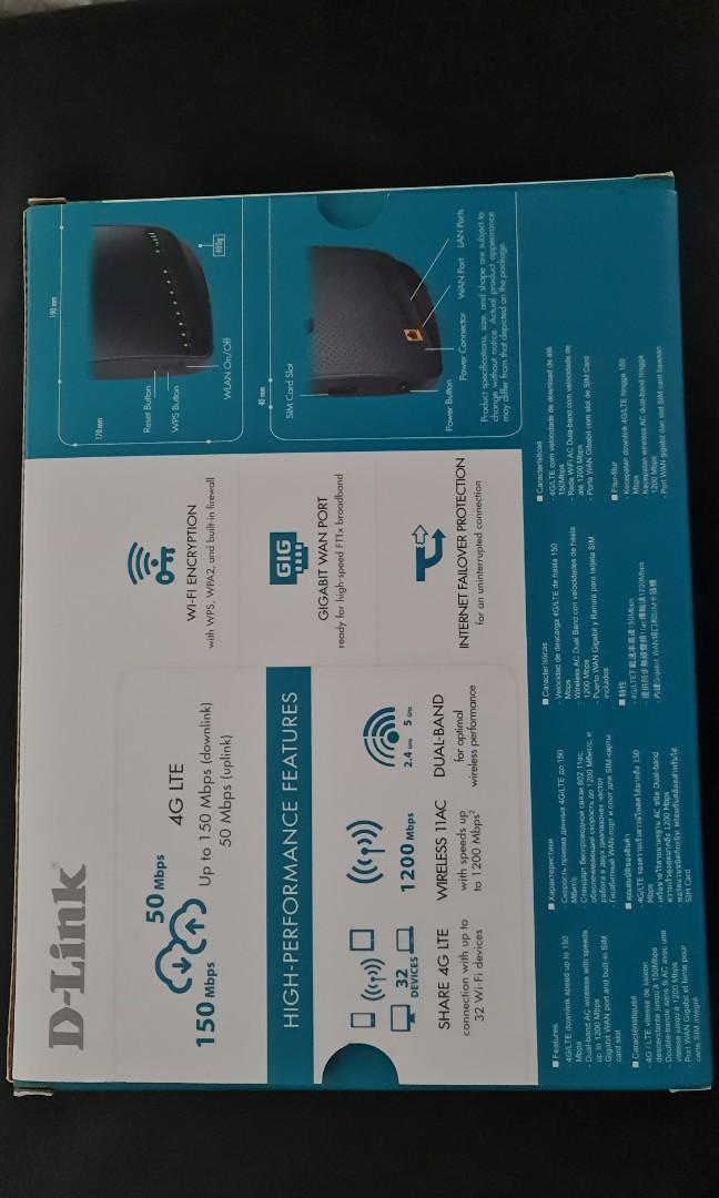 Dlink 4g sim card router, Computers & Tech, Parts & Accessories ...