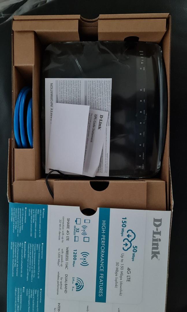 Dlink 4g sim card router, Computers & Tech, Parts & Accessories ...