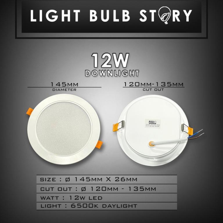 FEDO LED Downlight (SIRIM)- 1 year warranty (BUILT IN DRIVER ...