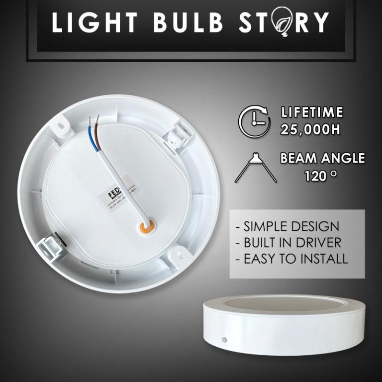 FEDO Surface Mounted Downlight (SIRIM)- 1 year warranty (BUILT IN ...