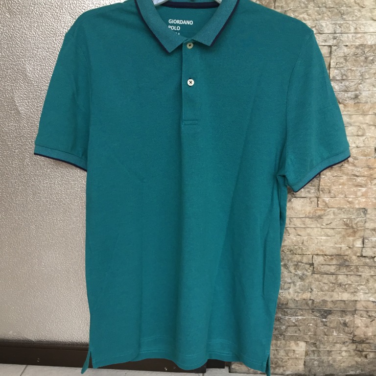 Giordano Blue Green Polo Shirt, Men's Fashion, Tops & Sets, Tshirts ...