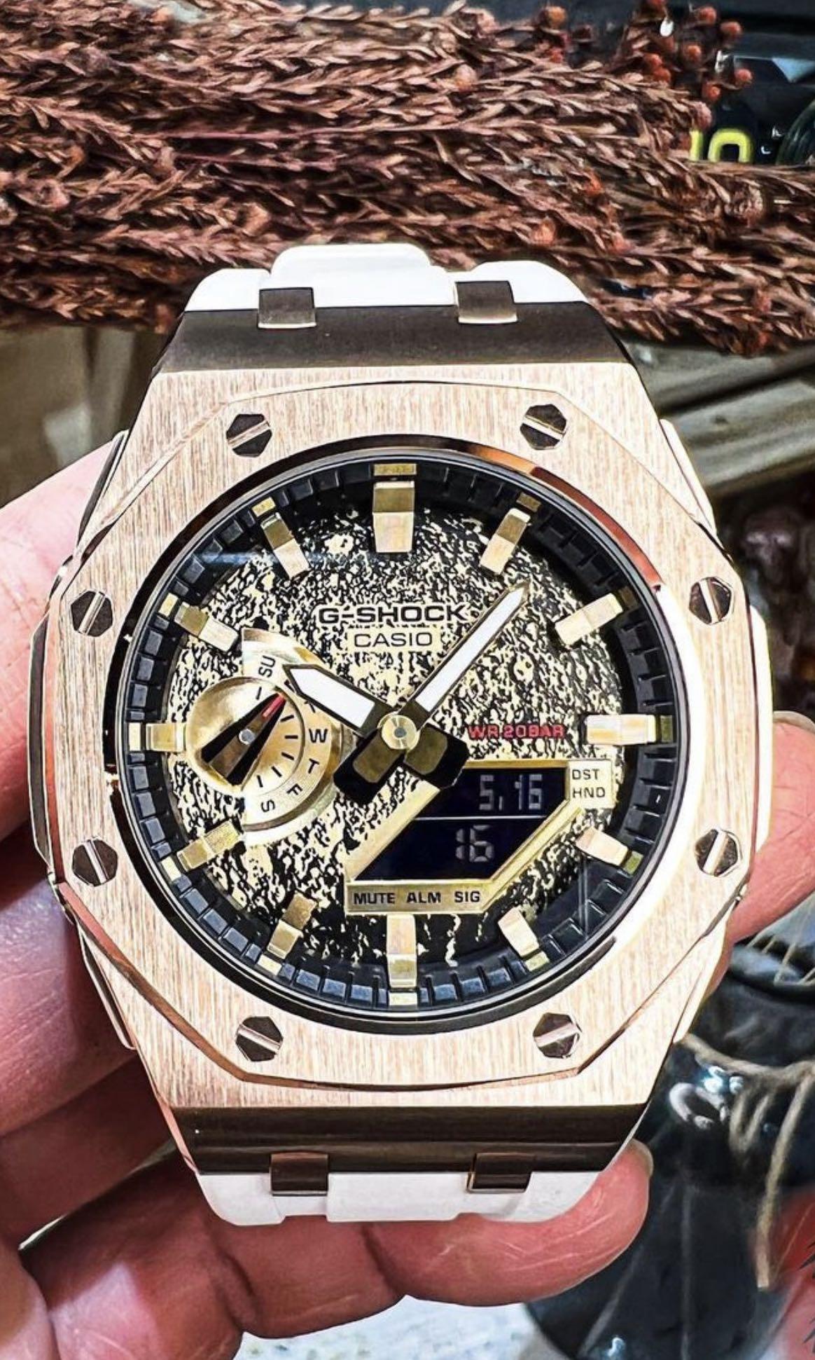 GM2100 gold mod gshock gm-2100 casioak, Men's Fashion, Watches ...