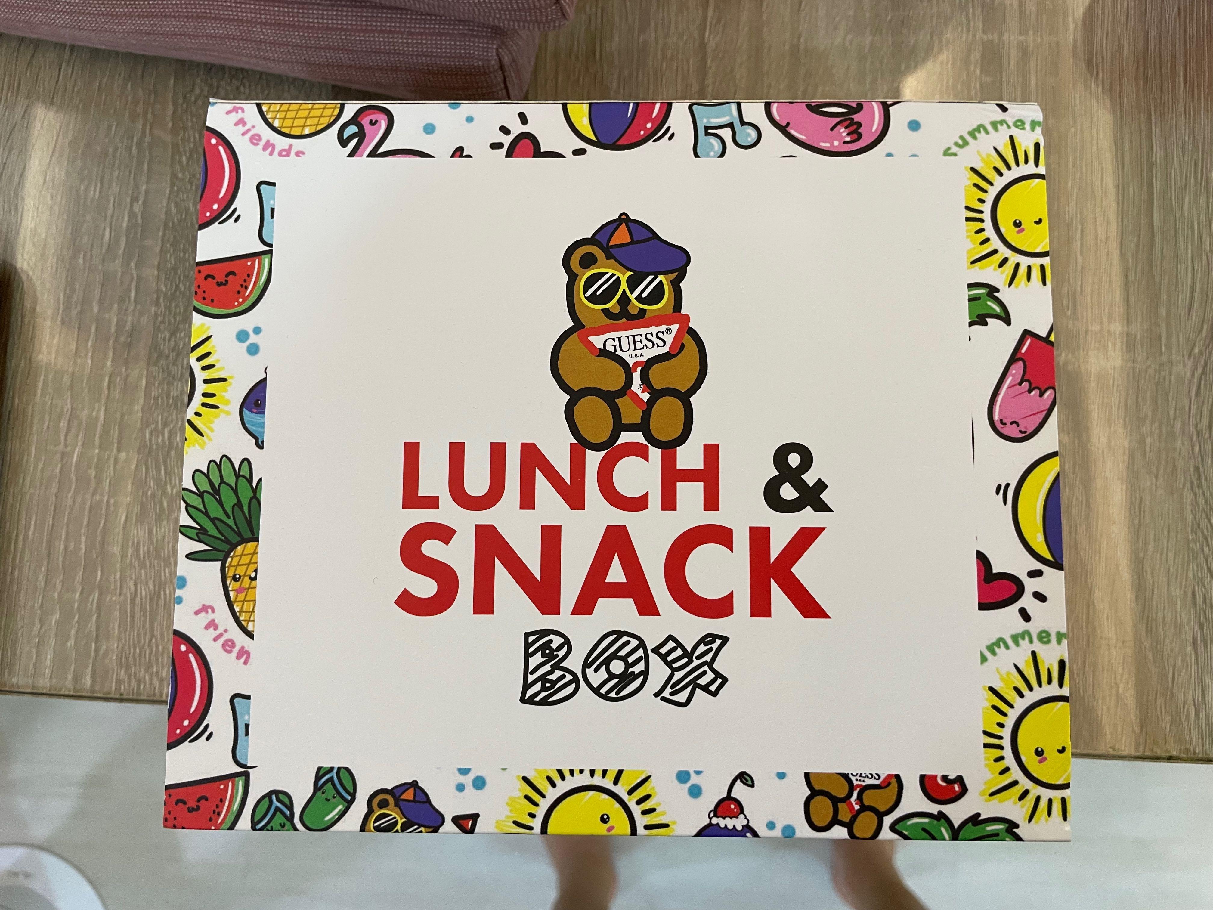 [Authentic GUESS USA] lunch and snack box with magnets, Babies & Kids ...