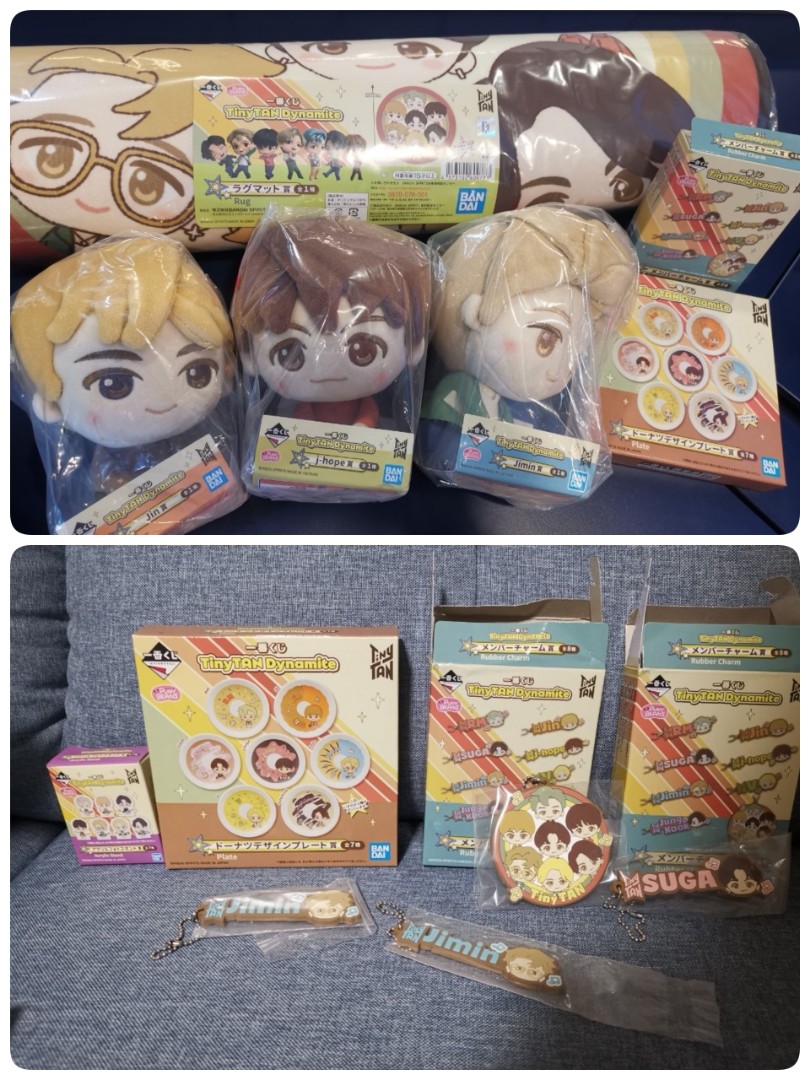 Instocks! Authentic ichiban Kuji tinytan dynamite soft toy plush plushie Bangtan Boys Bts V ...