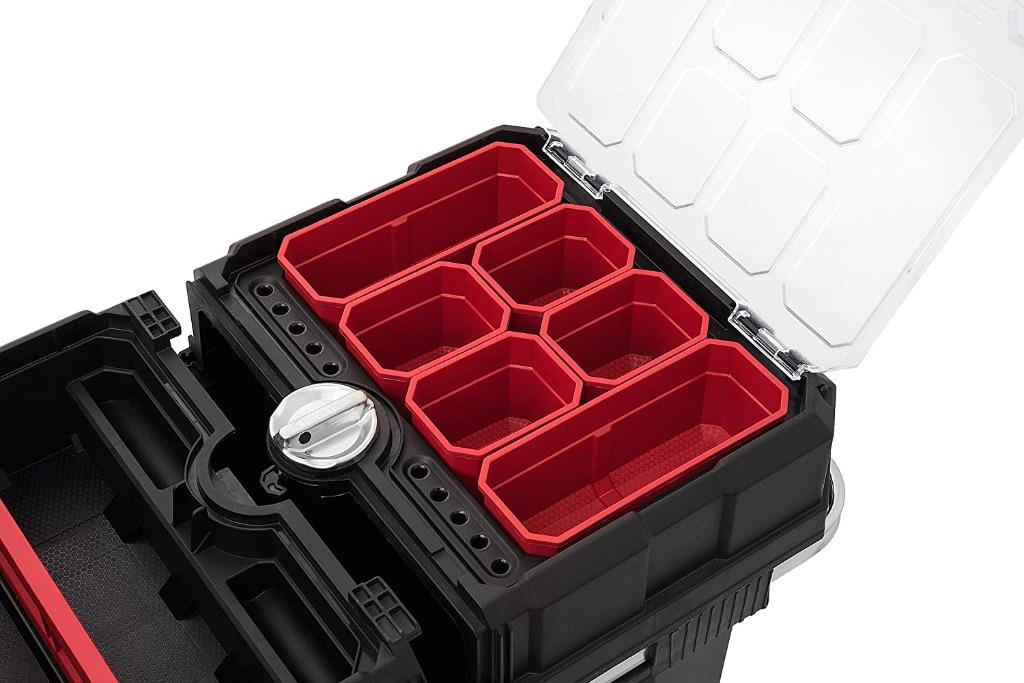 KETER Rolling Tool Box with Locking System & Removable Bins | Black ...