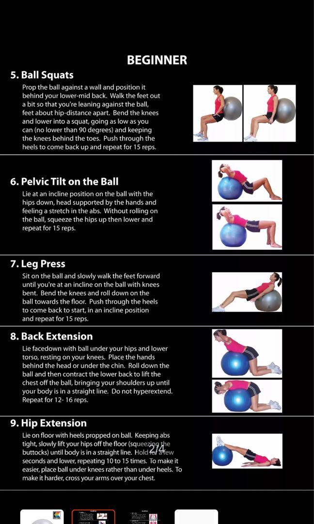 Kettler Exercise Ball, Sports Equipment, Exercise & Fitness, Toning ...