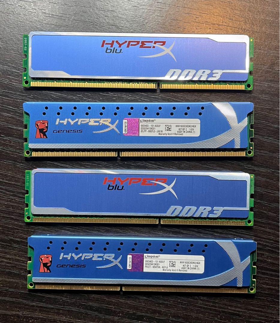 Kingston HyperX DDR3 RAM 4 x 2GB, Computers & Tech, Parts & Accessories ...