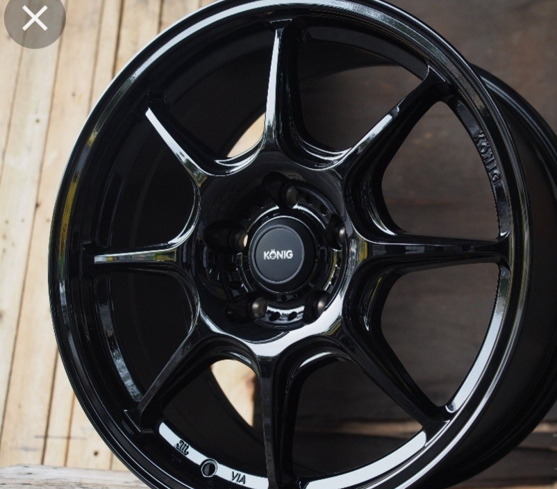 KONIG Lockout 15inch rims, Car Accessories, Tyres & Rims on Carousell