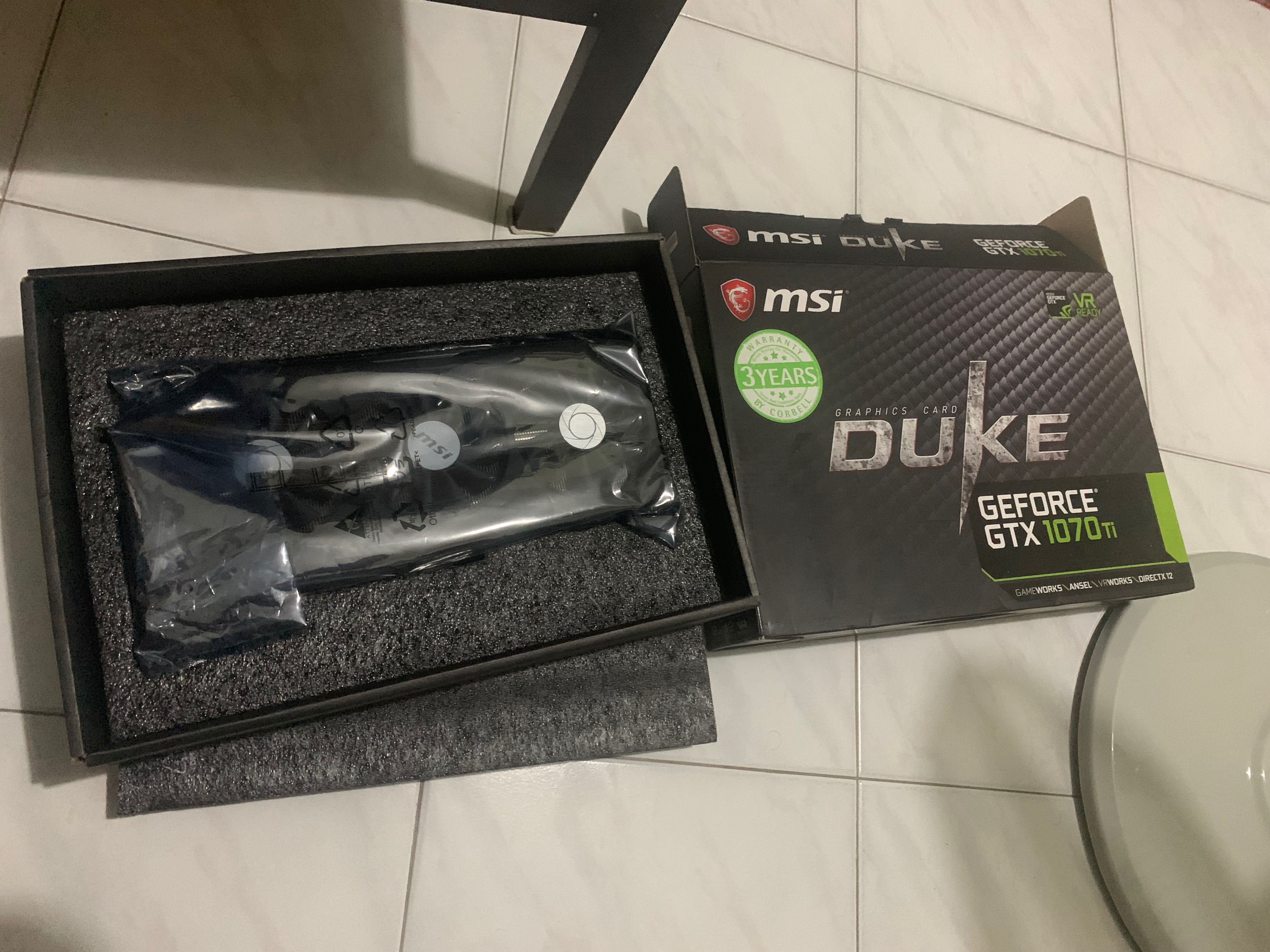 MSI GTX 1070 TI Duke, Computers & Tech, Parts & Accessories, Computer ...