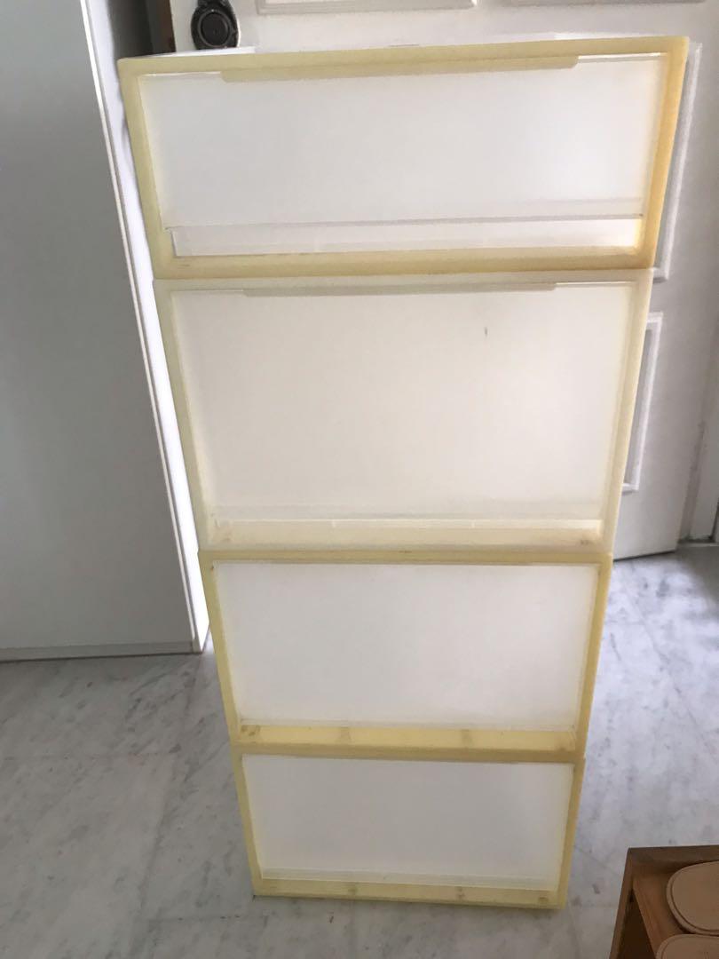 Muji storage drawers plastic , Furniture & Home Living, Furniture ...