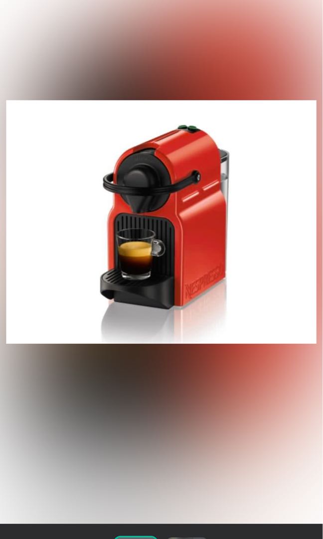 Nespresso red machine FREE CAPSULES, TV & Home Appliances, Kitchen ...