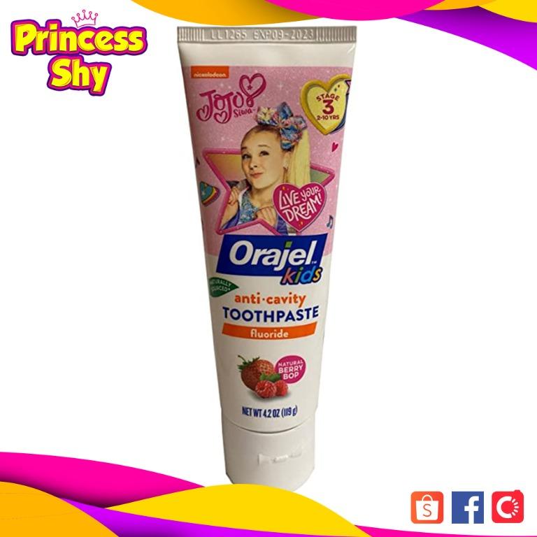 Orajel Kids Anticavity Fluoride Toothpaste Natural Berry Pop 4.2 oz ...