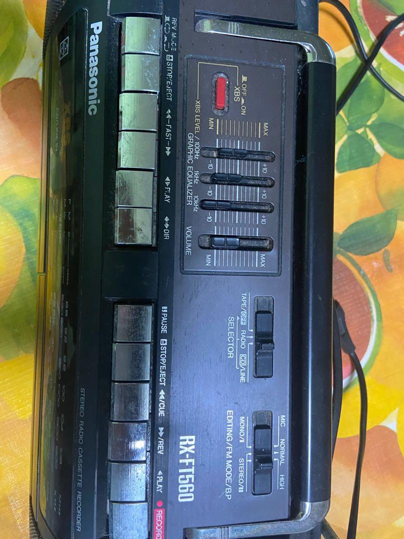 Panasonic RX FT560 dual cassette recorder stereo radio , Audio ...