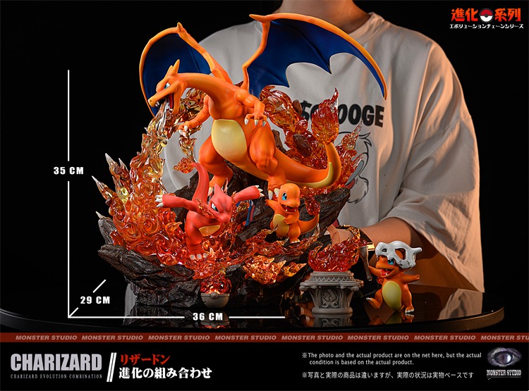 [PO] Monster Studios - Pokemon Evolution of Charizard Family with LED ...