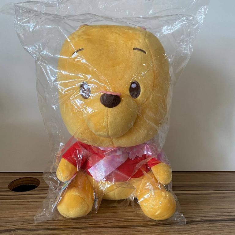 Pooh bear soft toy cherry blossom with ribbon (Winnie The Pooh, Disney ...