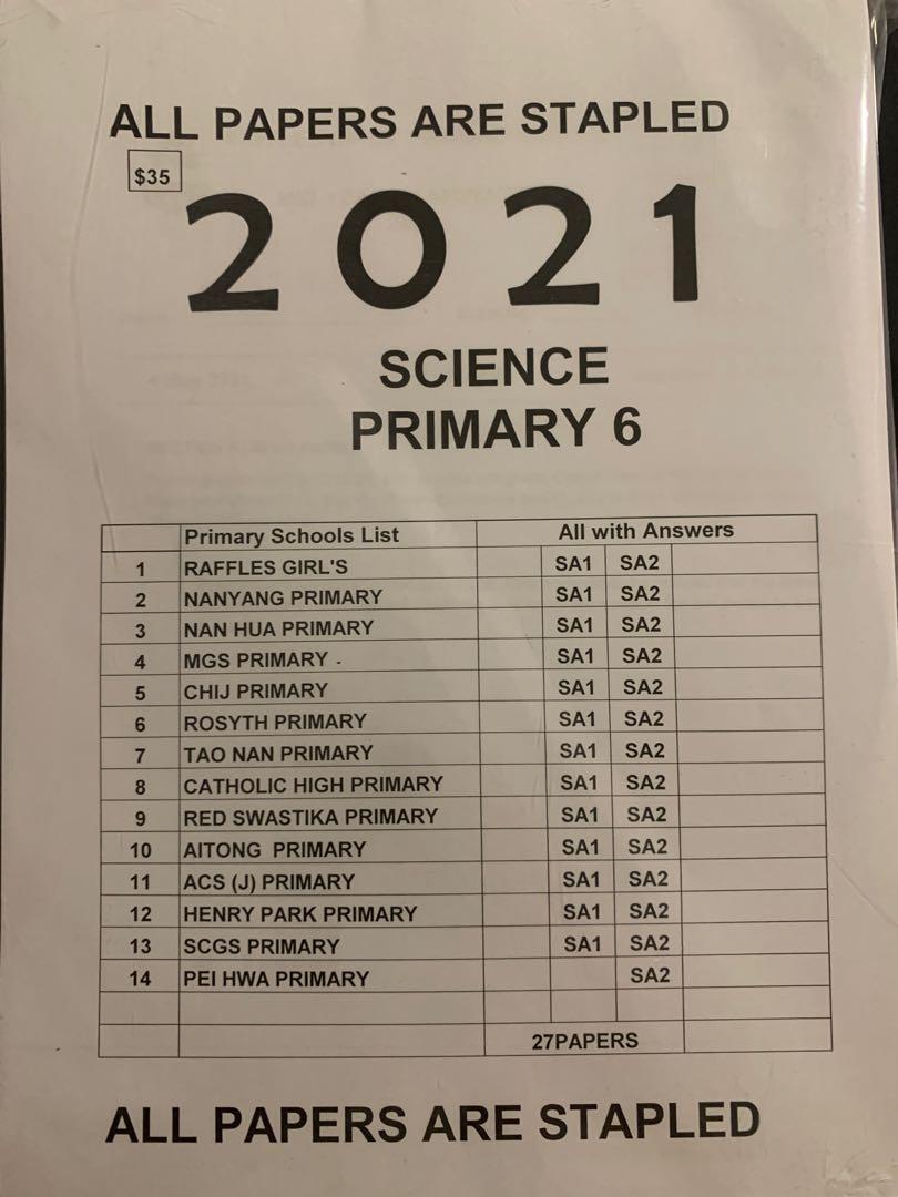 PSLE Science Past Year Papers, Hobbies & Toys, Books & Magazines ...