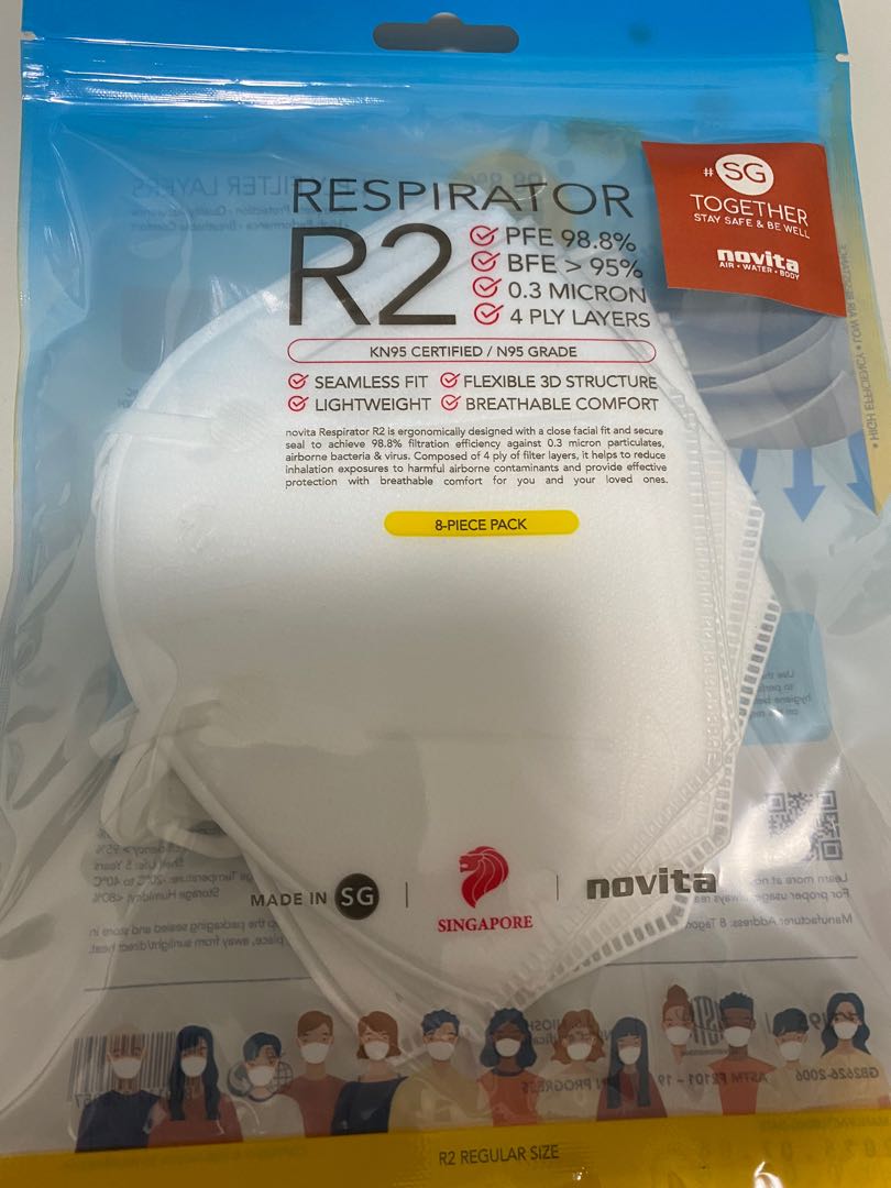 R2 N95 respirator, Health & Nutrition, Face Masks & Face Shields on ...
