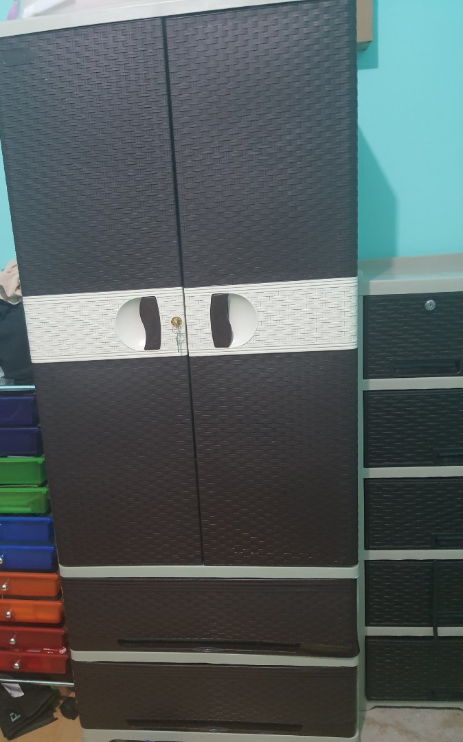 RUSH RATTAN Plastic Cabinet and Drawer Set, Furniture & Home Living ...