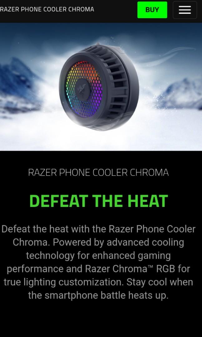 Razer Phone Cooler Chroma (Android), Mobile Phones & Gadgets, Mobile & Gadget Accessories ...