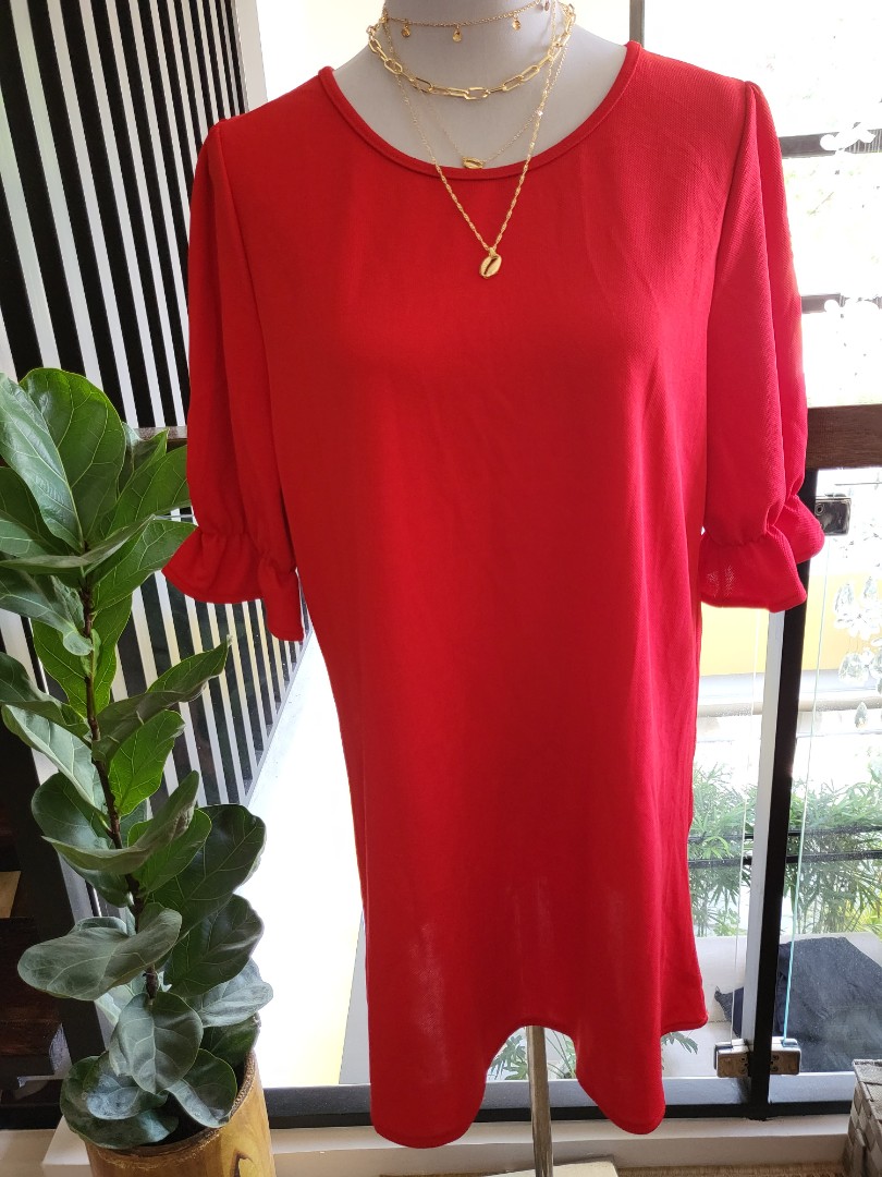 Red Ribbon Dress, Women's Fashion, Dresses & Sets, Dresses on Carousell