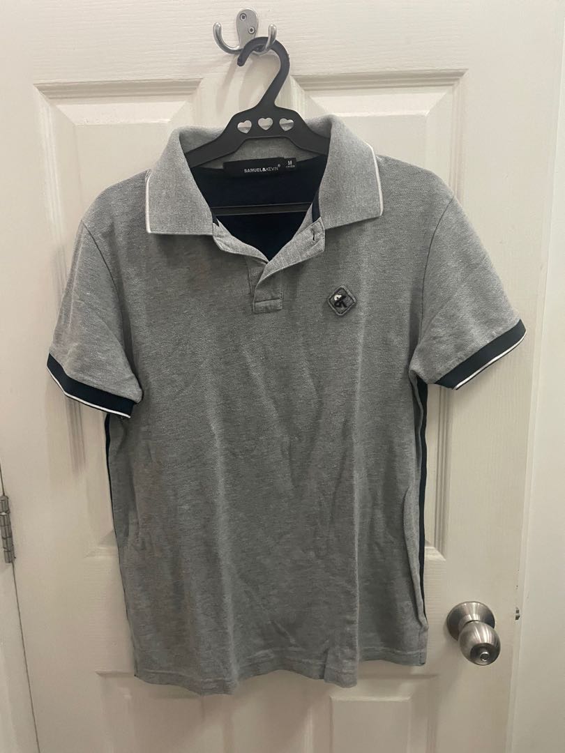Samuel & Kevin gray and black shirt, Men's Fashion, Tops & Sets ...