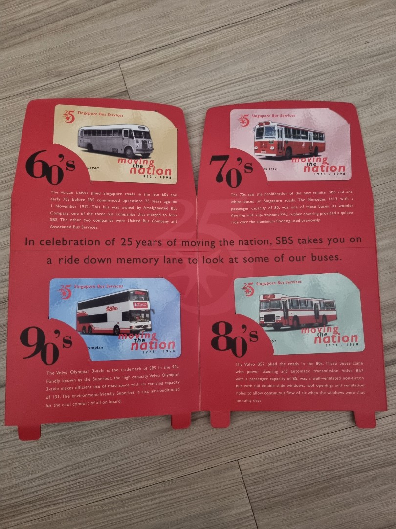 SBST Transit Limited Edition Collector's Farecards Buscards set of 4 ...