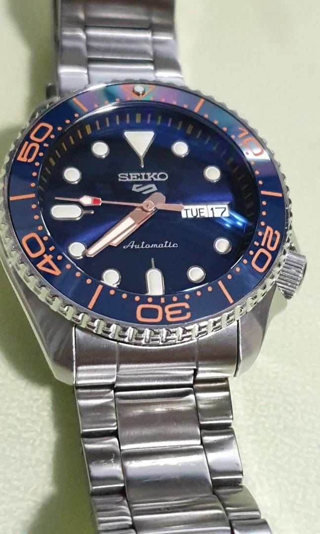 Seiko 5kx sunburst blue ( modded), Luxury, Watches on Carousell