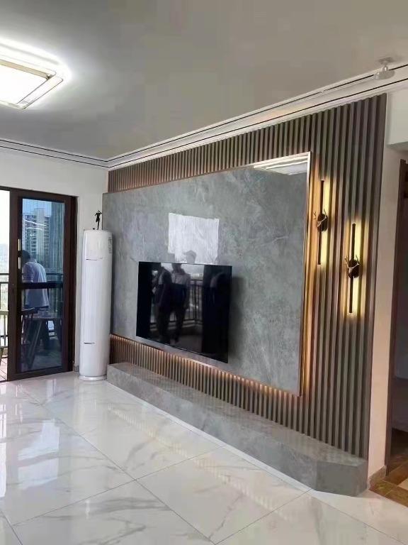 Sintered stone tv feature wall, Home Services, Renovations on Carousell