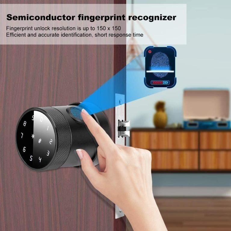 Smart WiFi Door Lock, Electronic Fingerprint/Password/Key/Card Door ...