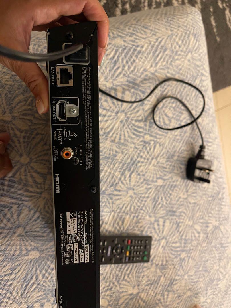Sony Blu-Ray Disc/DVD player BDP-S1100, 家庭電器, 電視 & 其他娛樂, 娛樂系統及智能家居產品 ...