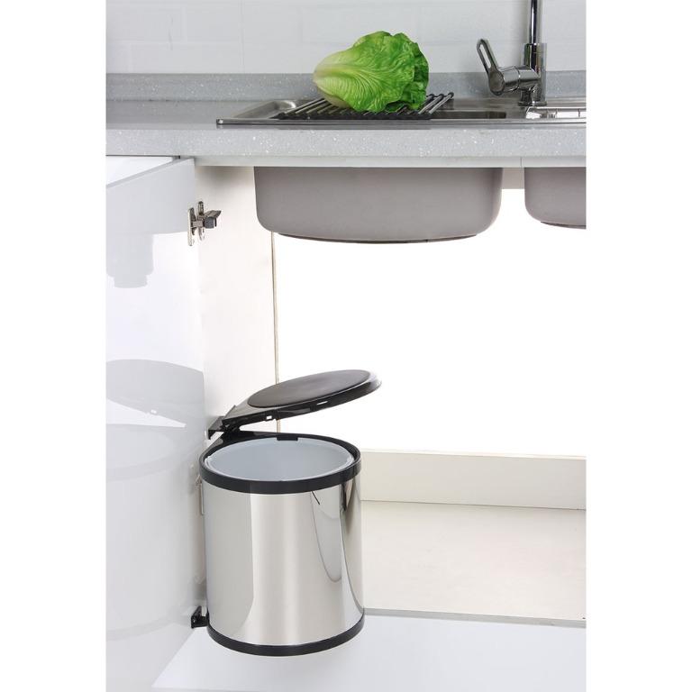 SUS304 Stainless Steel Build In Waste bin, Furniture & Home Living ...