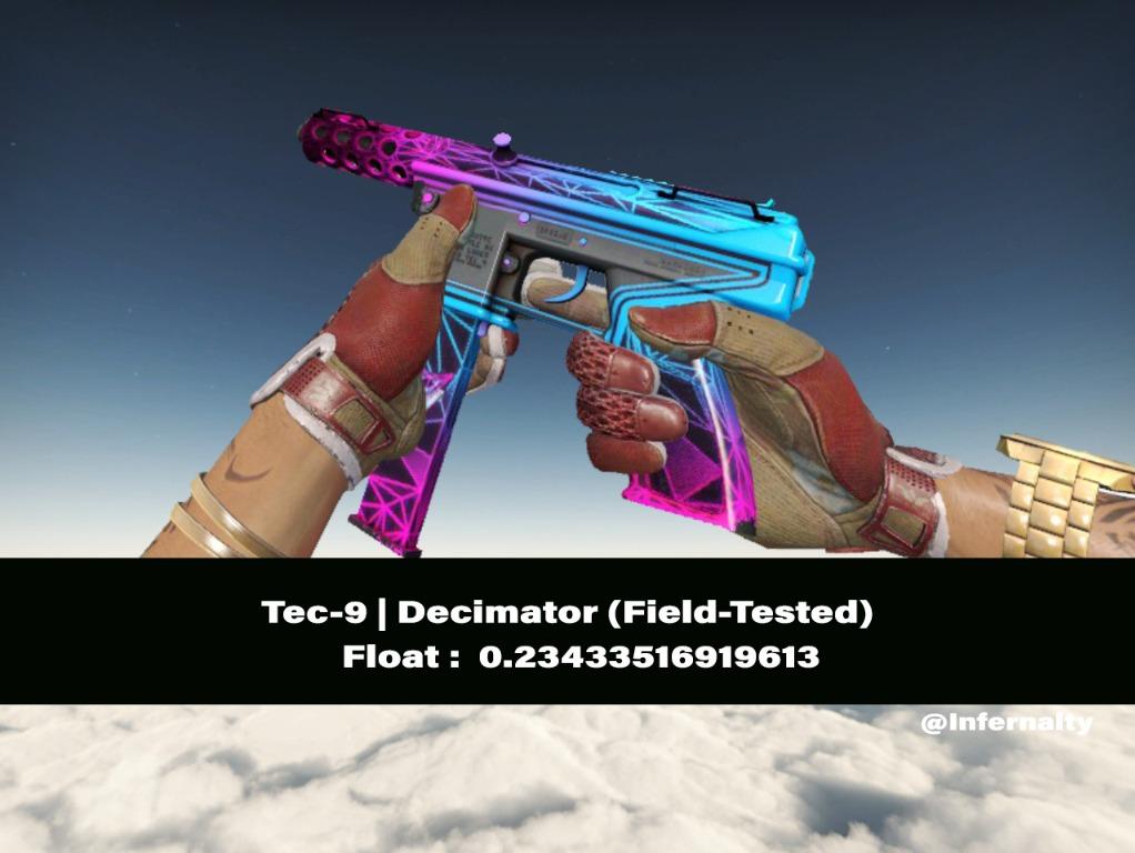 Tec-9 Decimator FT CSGO SKINS KNIVES, Video Gaming, Gaming Accessories ...