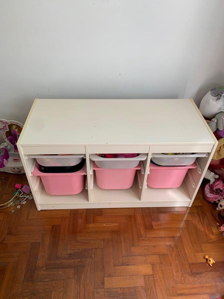 Trofast storage with bins, Furniture & Home Living, Furniture, Shelves ...