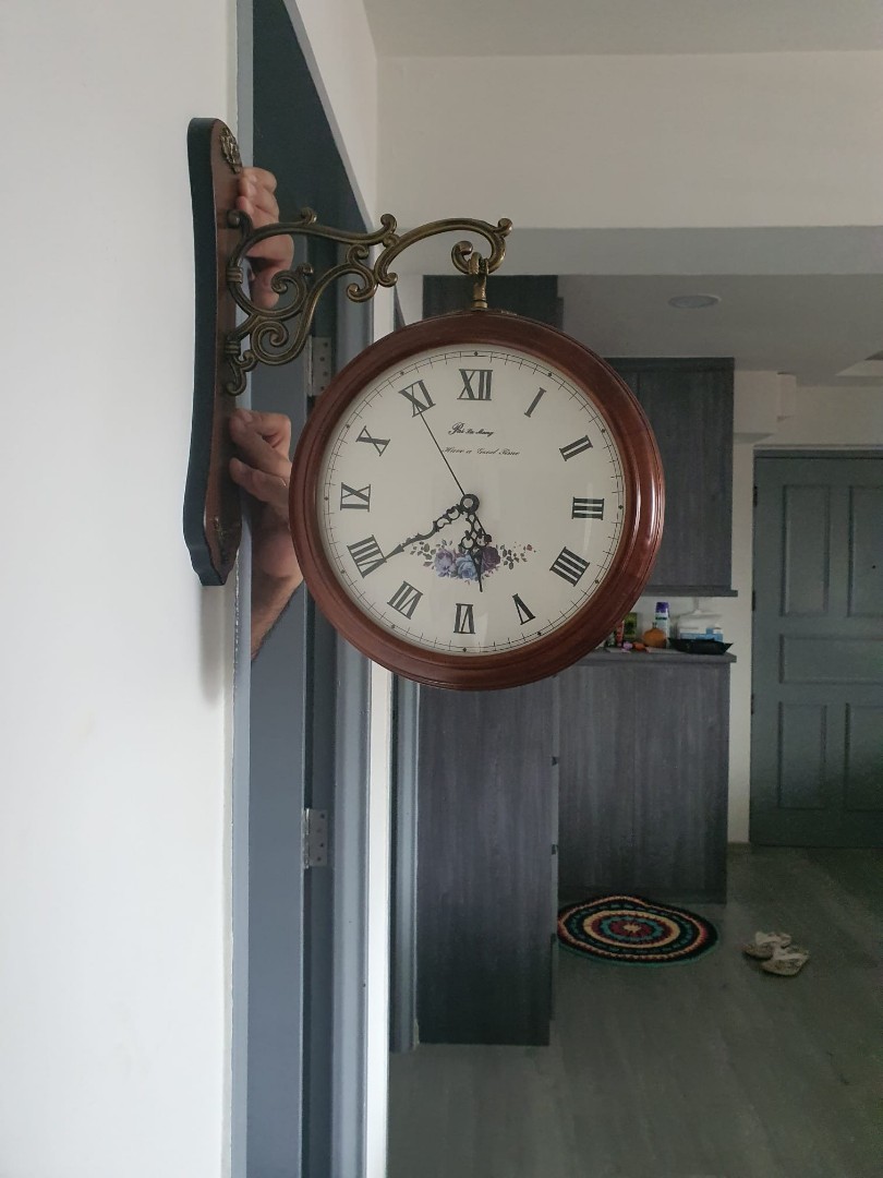 Vintage Dual Face Clock, Furniture & Home Living, Home Decor, Clocks on ...