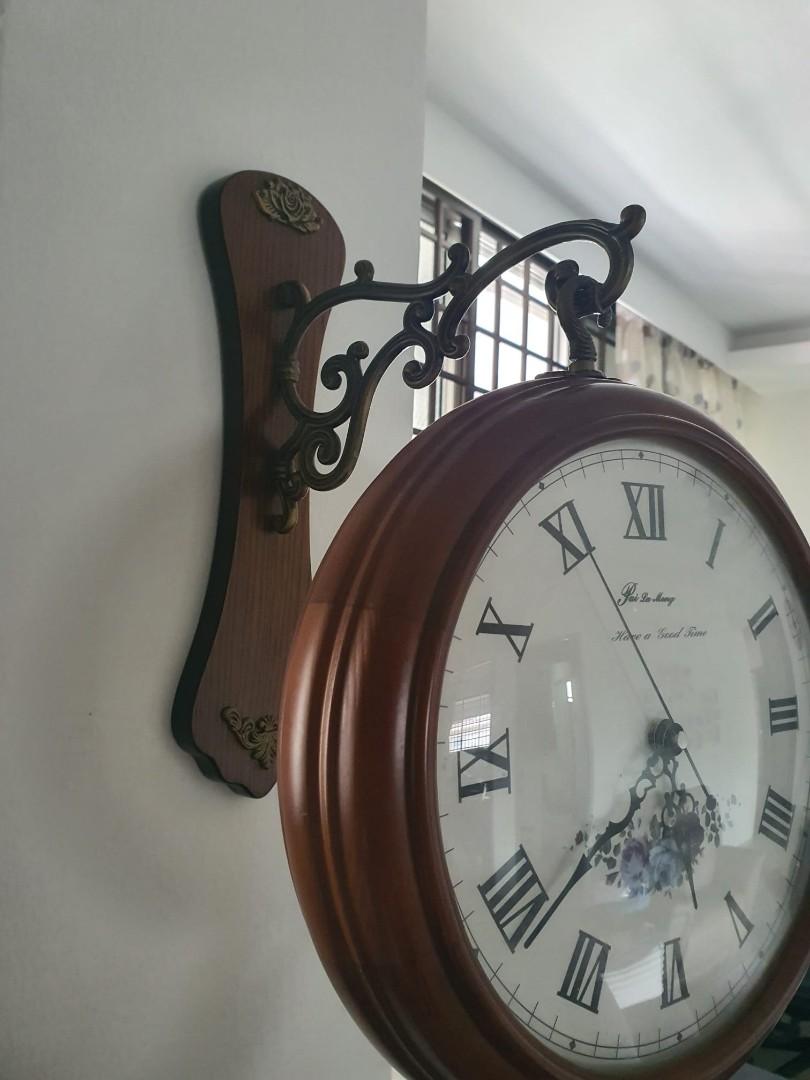 Vintage Dual Face Clock, Furniture & Home Living, Home Decor, Clocks on ...