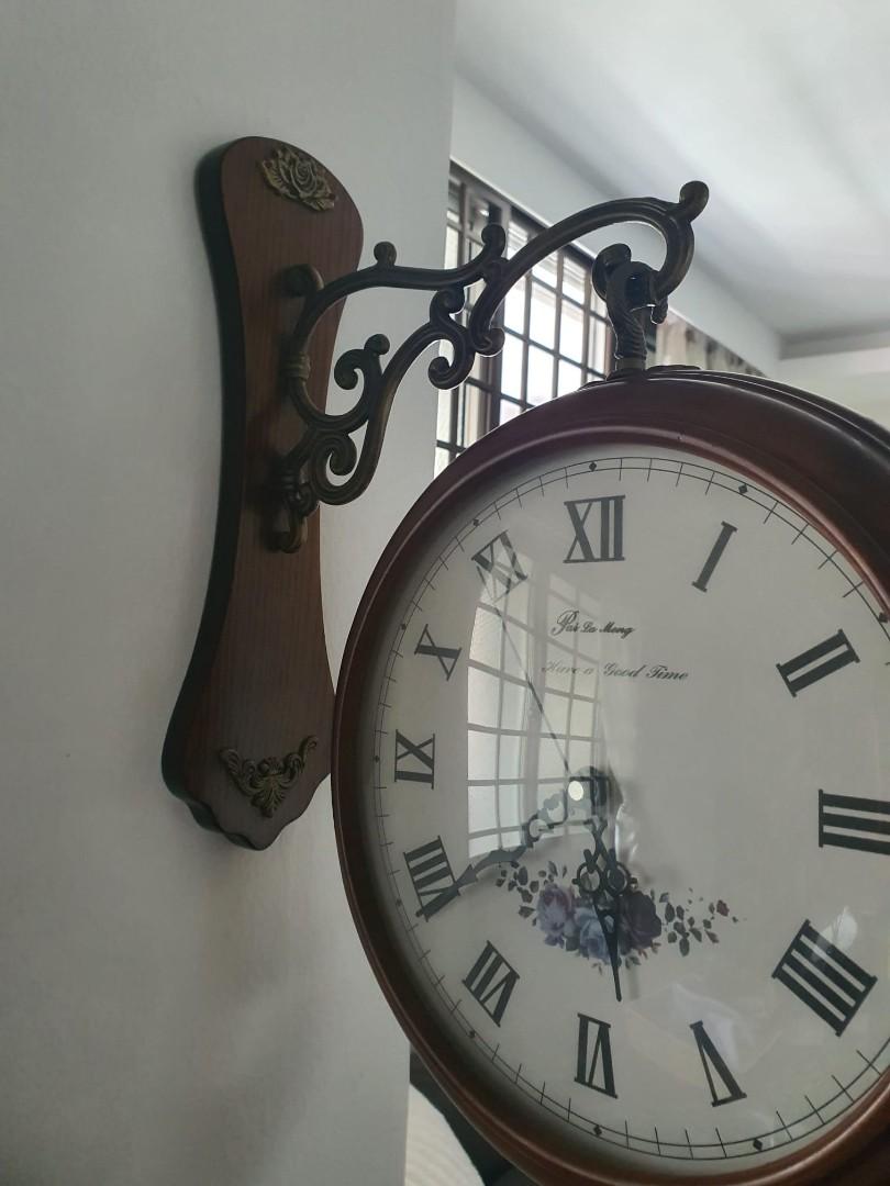 Vintage Dual Face Clock, Furniture & Home Living, Home Decor, Clocks on ...