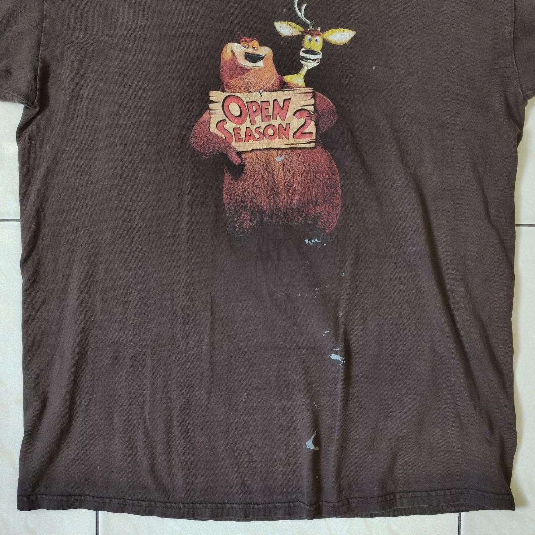 Vintage Open Season 2 Cartoon Movie Tee Shirt Animal Print, Men's ...