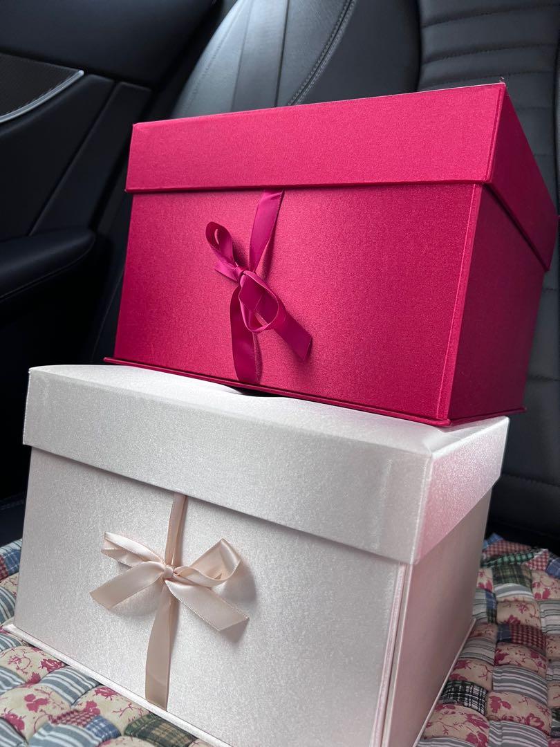 Wedding Angpao Boxes - Champagne/Red, Furniture & Home Living, Home ...