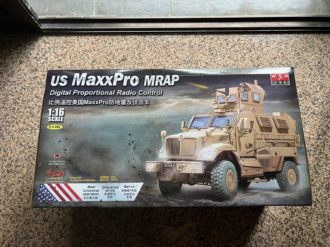 1/16 MRAP MaxxPro RTR, Hobbies & Toys, Toys & Games on Carousell