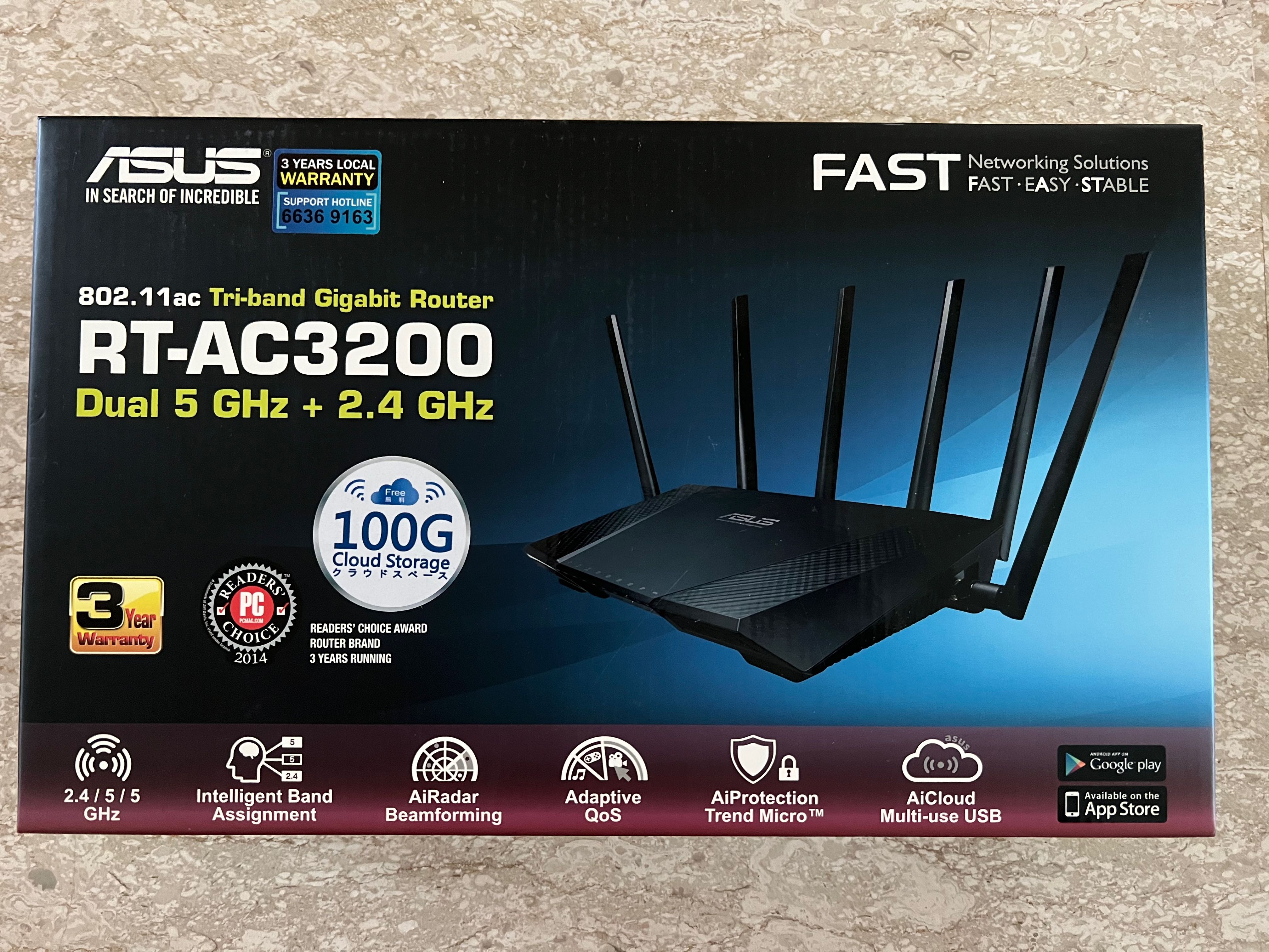 Asus Router RT-AC3200, Computers & Tech, Parts & Accessories ...