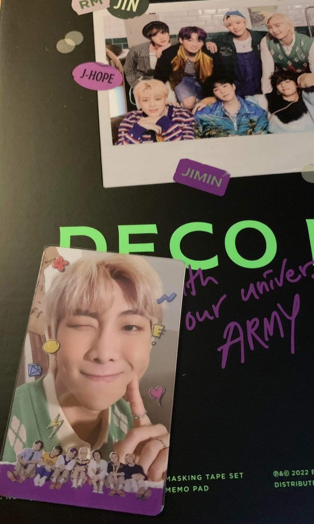 BTS Deco Kit Official RM photocard, Hobbies & Toys, Memorabilia ...