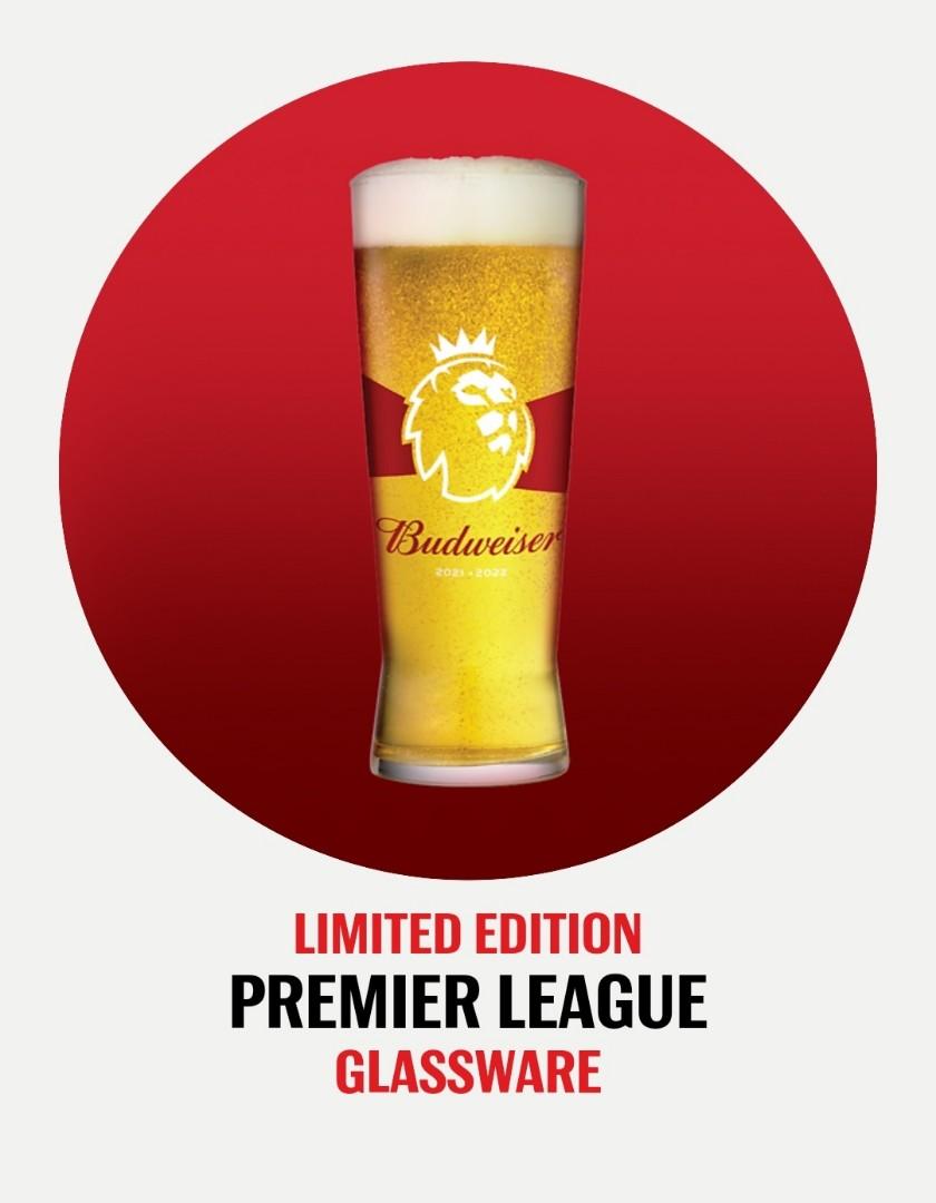 Budweiser EPL glass, Hobbies & Toys, Memorabilia & Collectibles, Fan ...